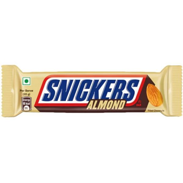 Snickers Almond – 45g Bar – Indian | Economy Candy