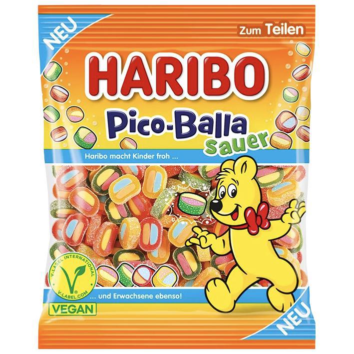 German Haribo Sauer Pico-Balla (Sour Gummy Fruit Soccer Balls) – Vegan ...
