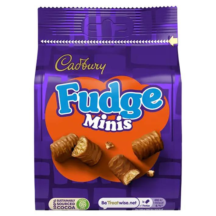 Cadbury Fudge Minis – 100g Bag | Economy Candy