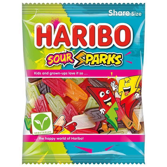 British Haribo Sour Sparks – Vegetarian | Economy Candy