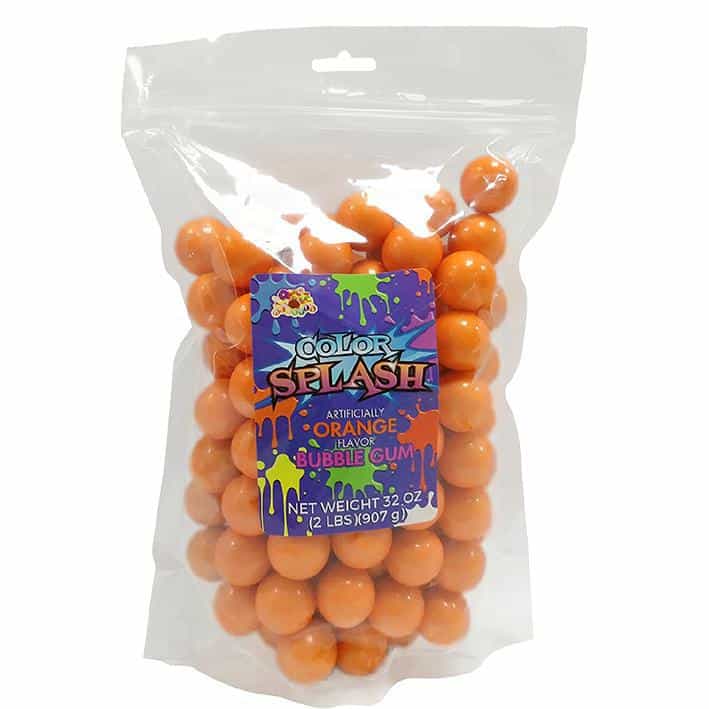 Color Splash Gumballs – Pearl Orange | Economy Candy
